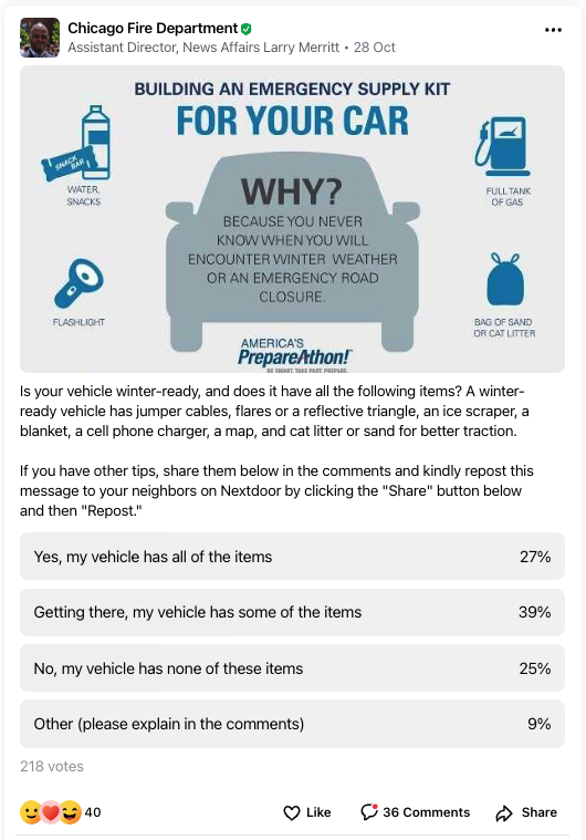 14 polls to keep your community safe in the cold and over Thanksgiving